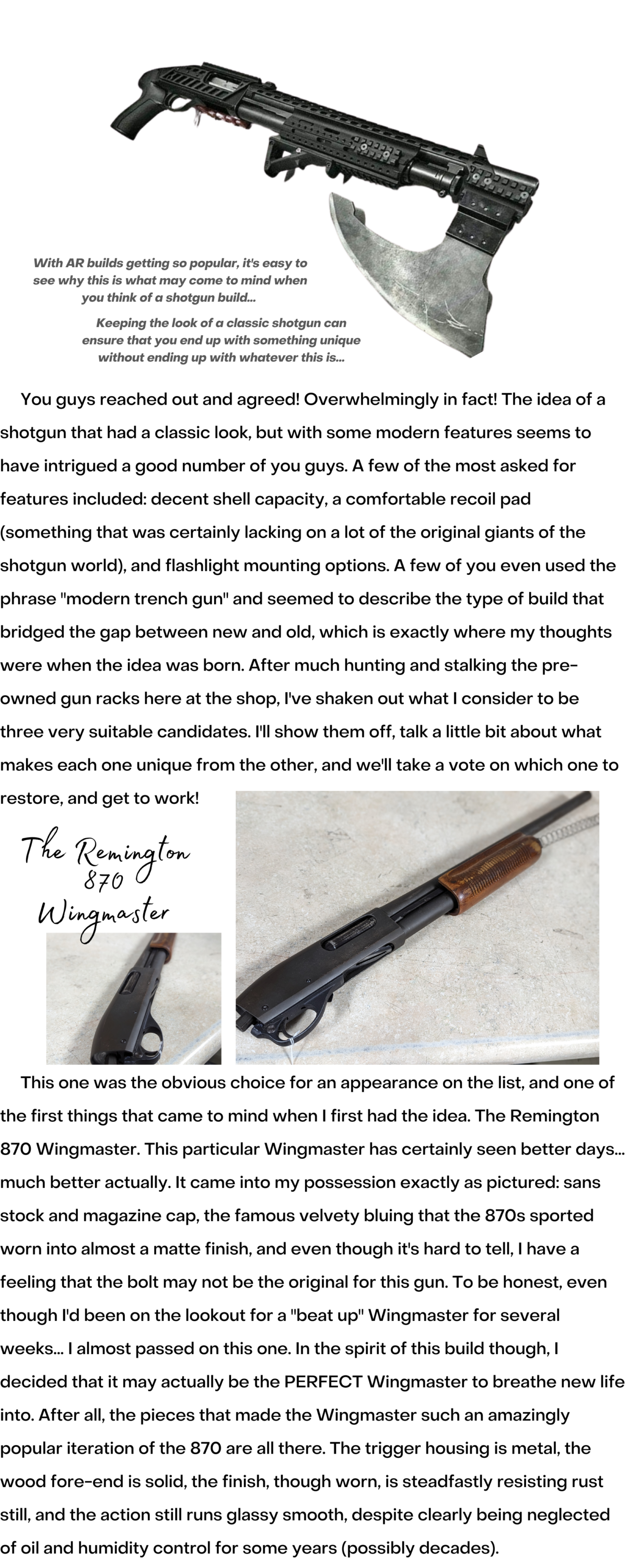 Spring Shotgun build pt. 2 - Fuquay Gun